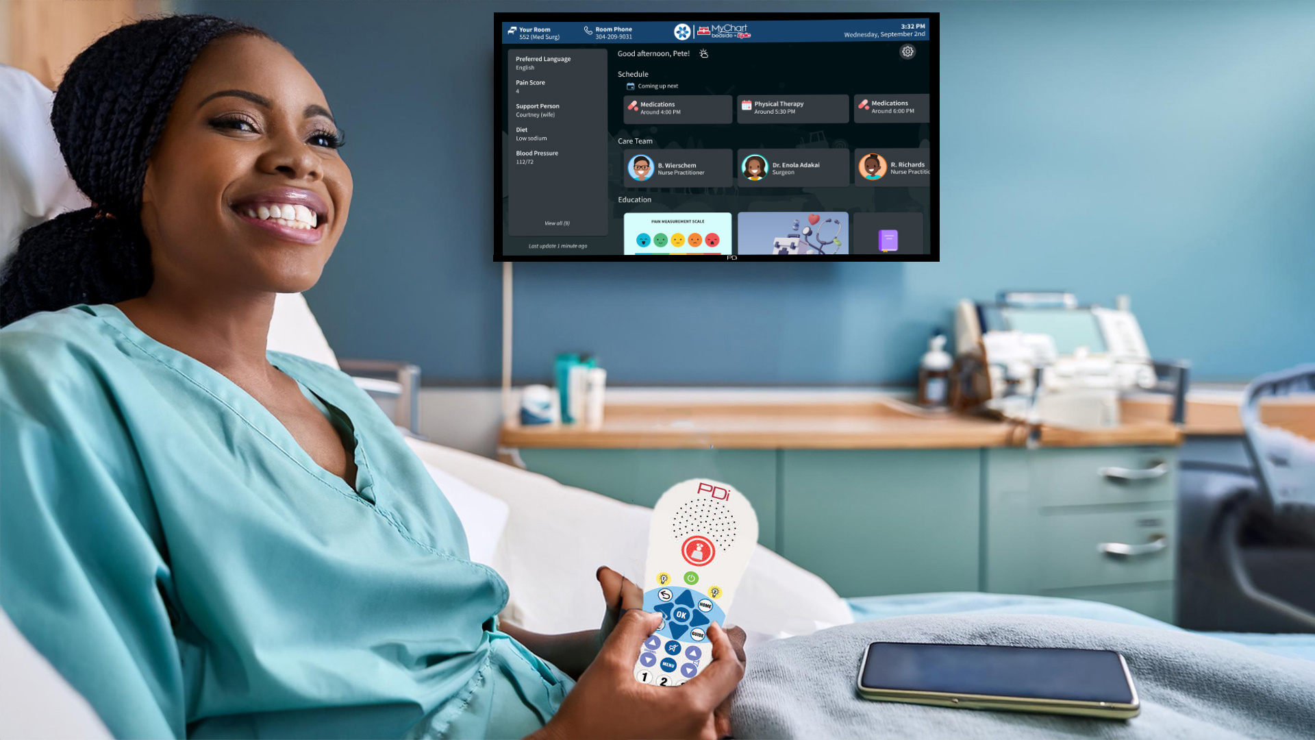 Patient Experience And Safety Pdi Blog Epic Mychart Bedside Tv
